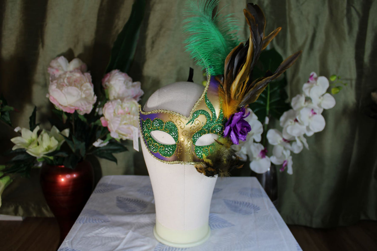 Mardi Gras Venetian Horn Style Mask – Bayou Gumbo Souvenir