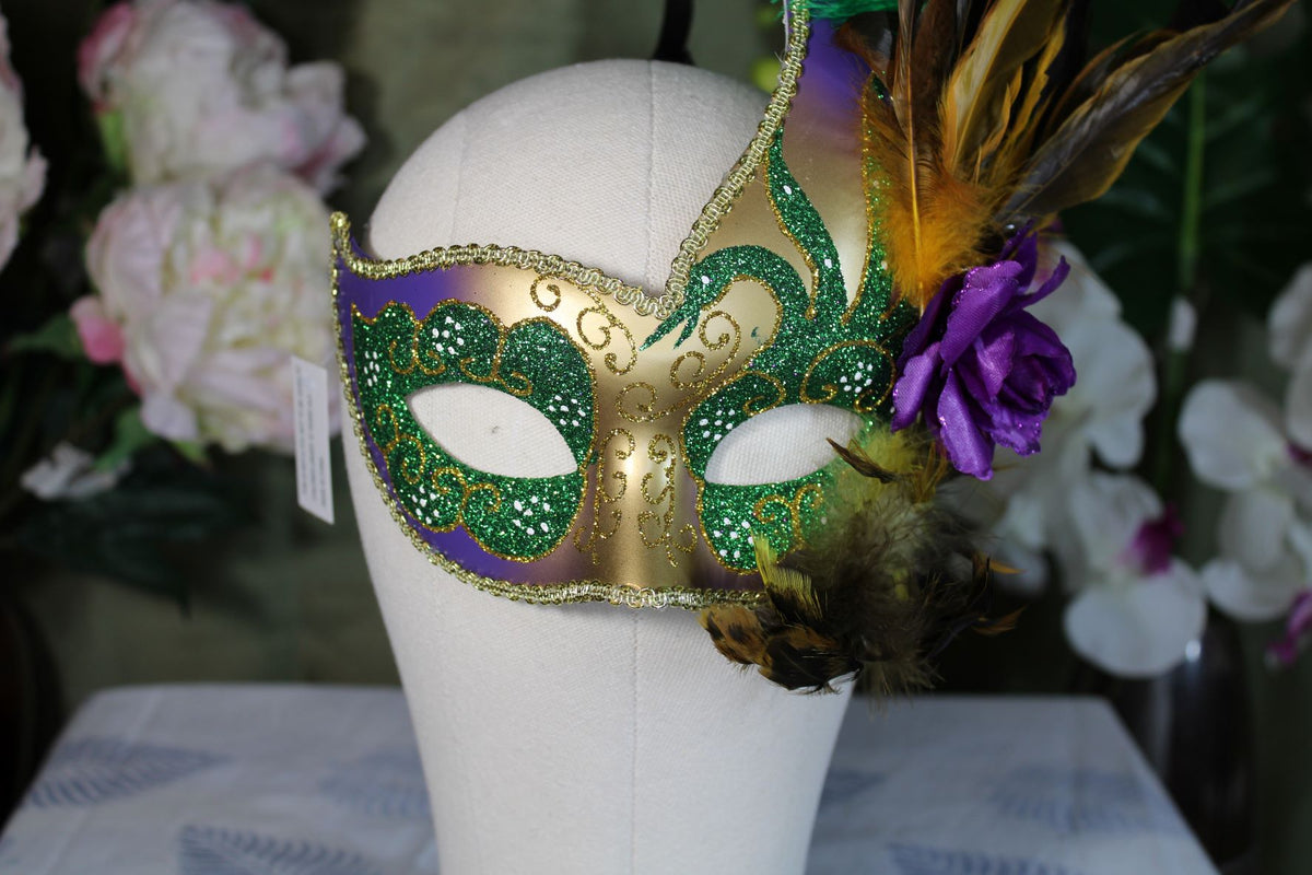 Mardi Gras Venetian Horn Style Mask – Bayou Gumbo Souvenir
